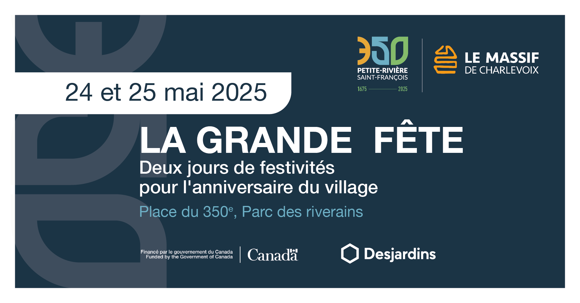 Horaire : Grande fête 24-25 mai - Petite Rivière Saint-François